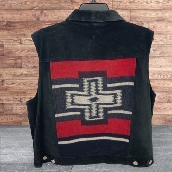 Pendleton | Jackets & Coats | Pendleton Vintage 7s Suede Leather Black ...